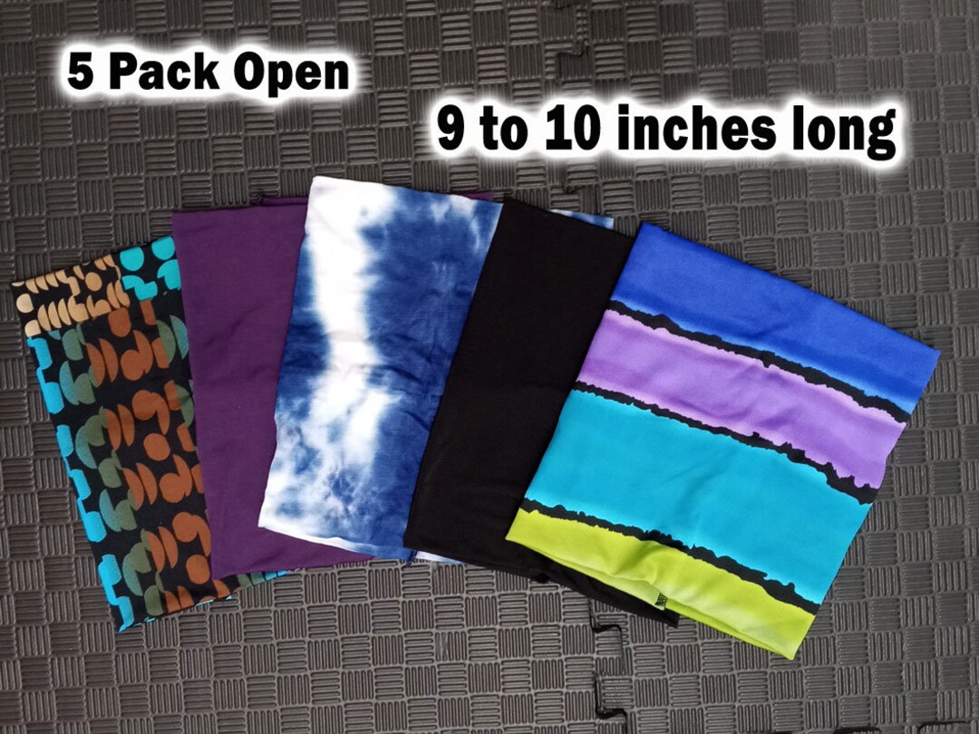 9 to 10 Inches Long 5 Pack 252PO of Prints Lock Socks Headband Loc ...