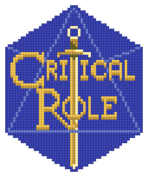 Critical Role Logo D20 Cross Stitch Pattern - Etsy