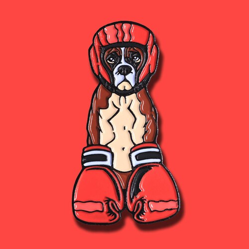 Boxer Dog Enamel Pin - Etsy