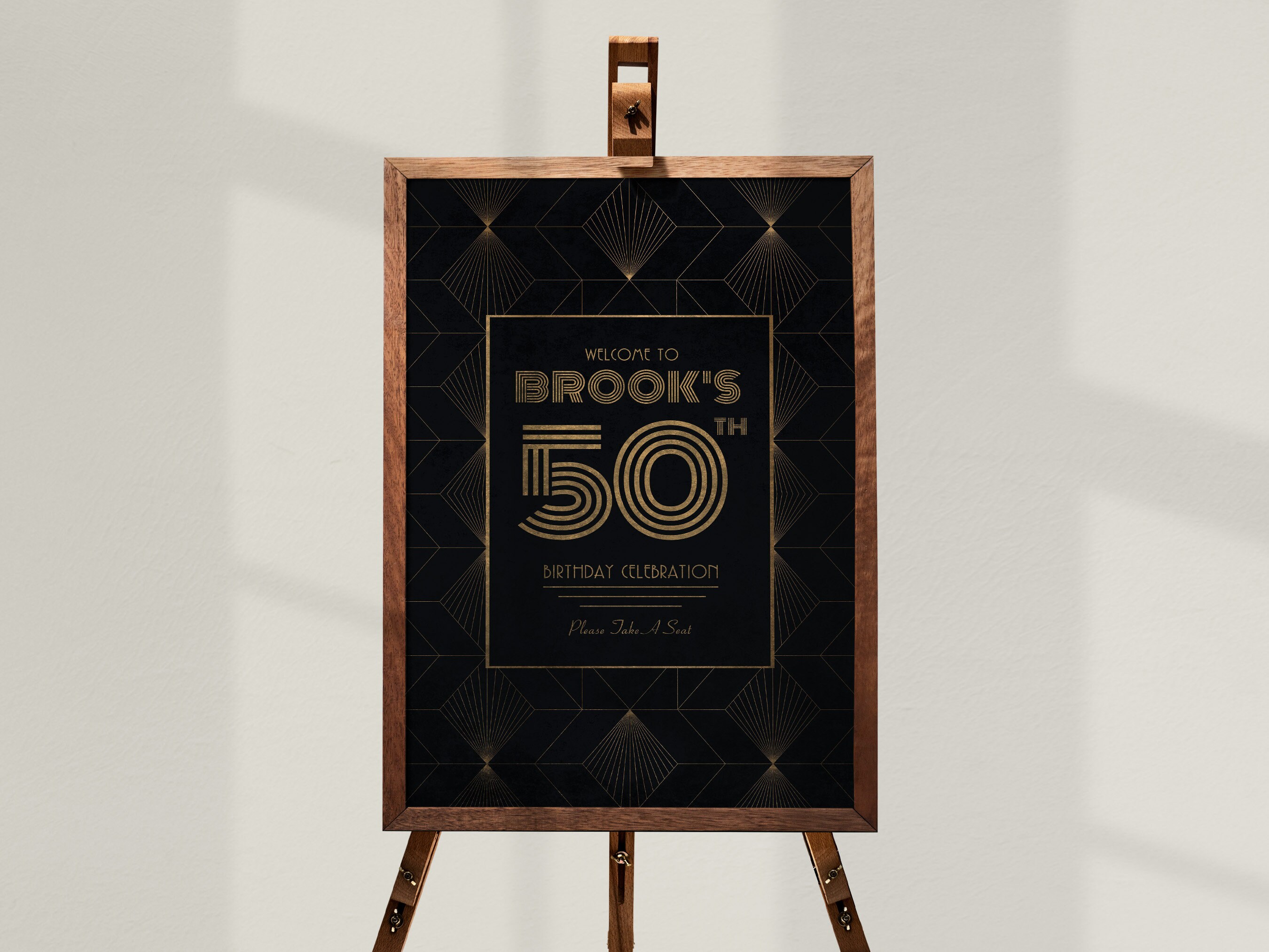 Rt Deco Editable Welcome Birthday Party Poster 24in X 36in - Etsy