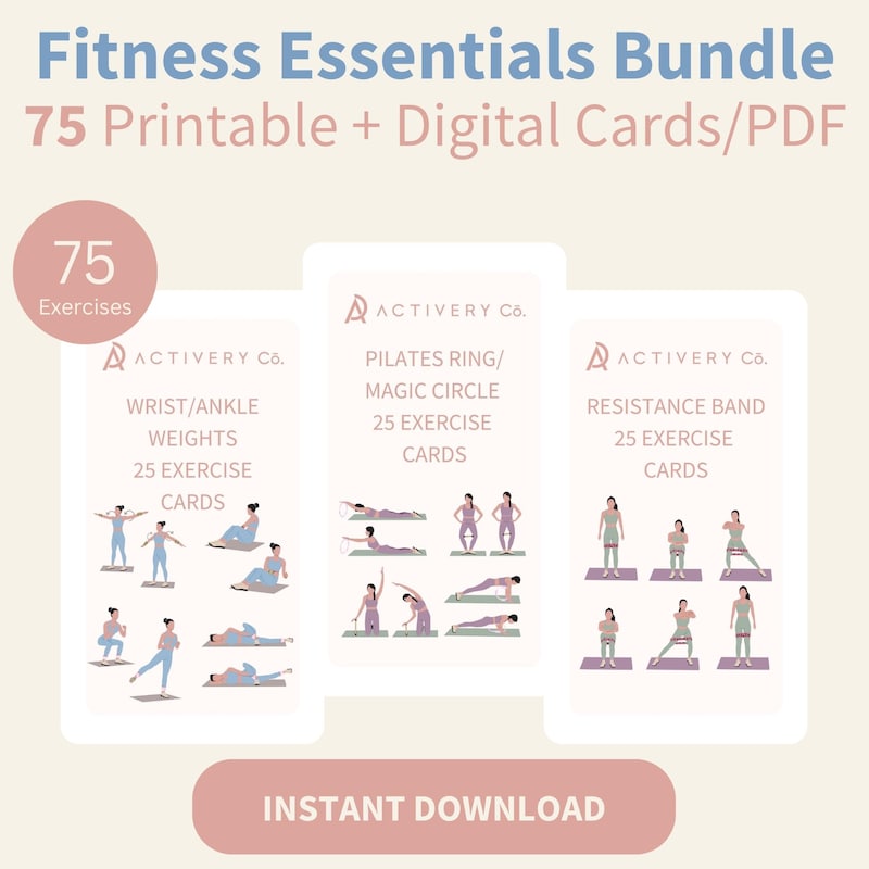 Pilates Card Deck - Etsy