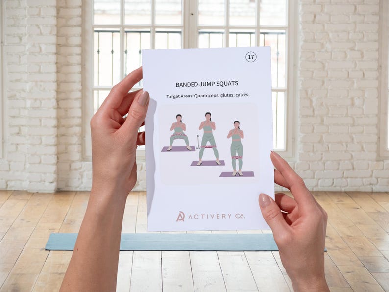 Resistance Band Exercise Cards: 25 Illustrated Workouts (digital ...