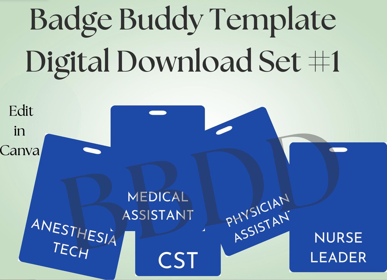 Badge Buddy Digital Download Template Nurse Leader Medical Assistant ...