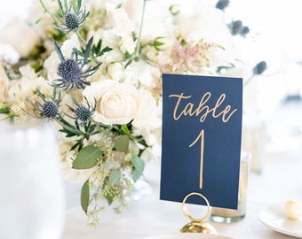 Navy table numbers | Etsy