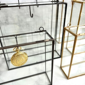 Personalized Pocket Watch Display Case, Clear Glass Shadow Box With ...