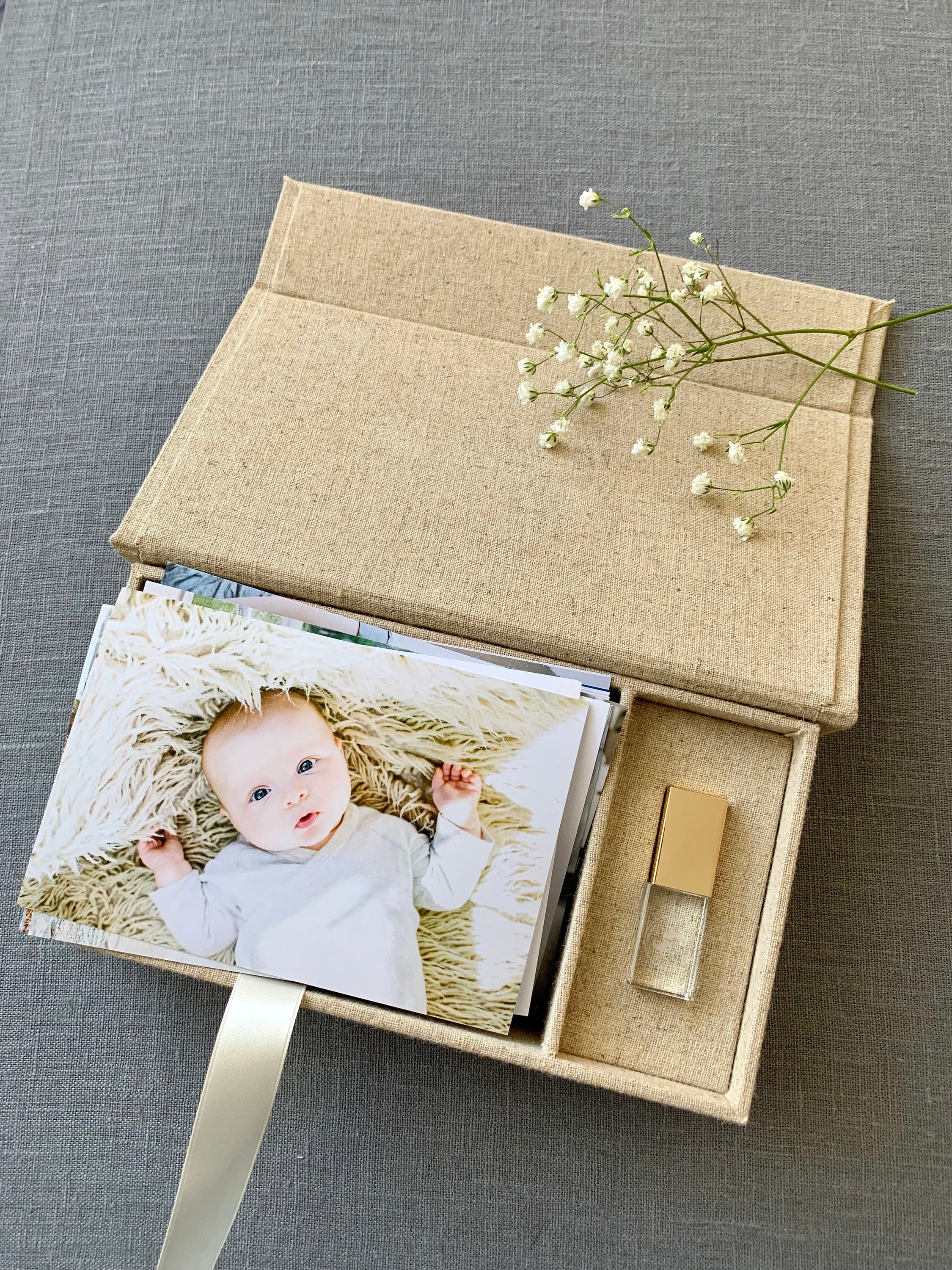4x6 Dark Linen Photo Box Photo Proof Box Custom Photo - Etsy