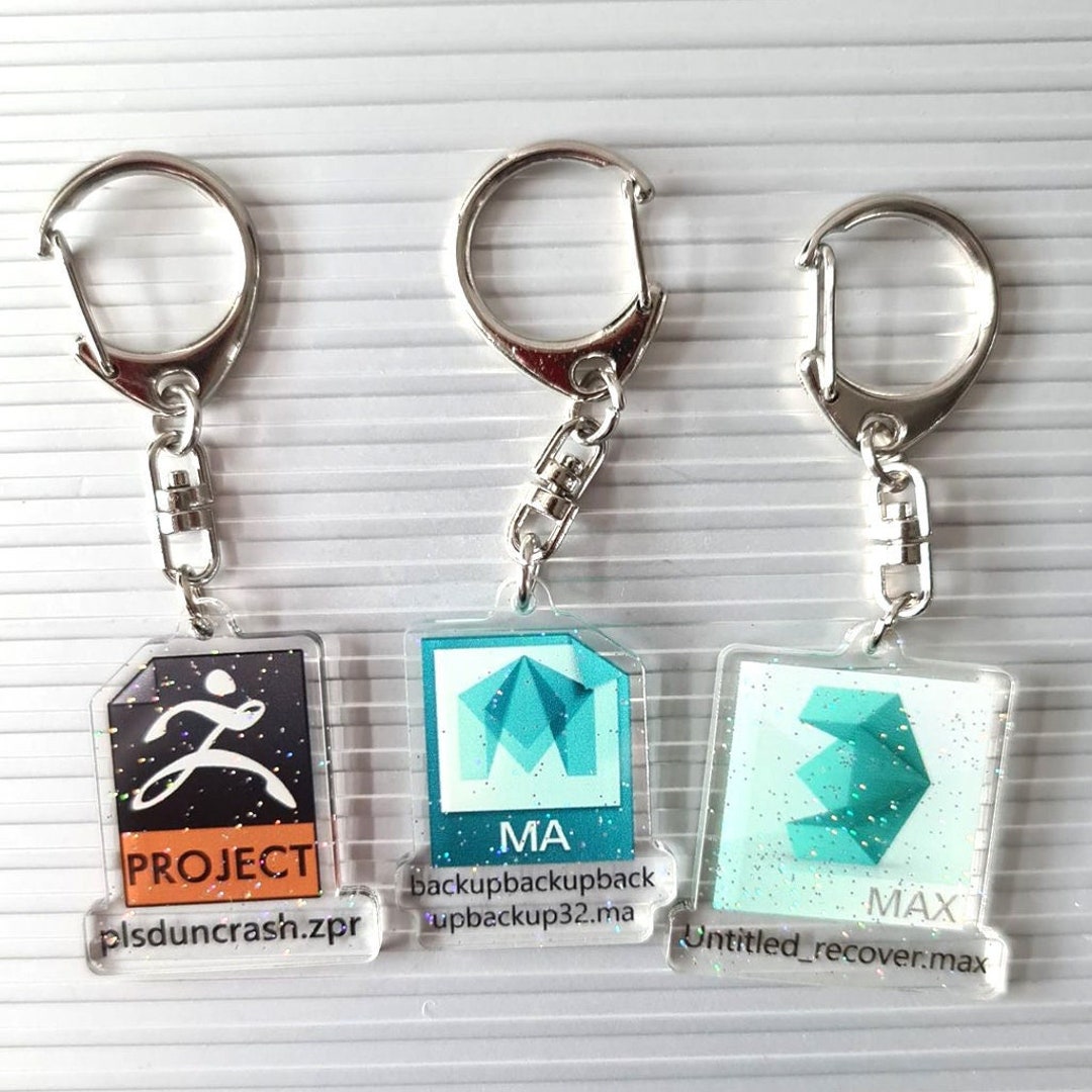 3D Programs Keychain, Artists Keychain - Etsy