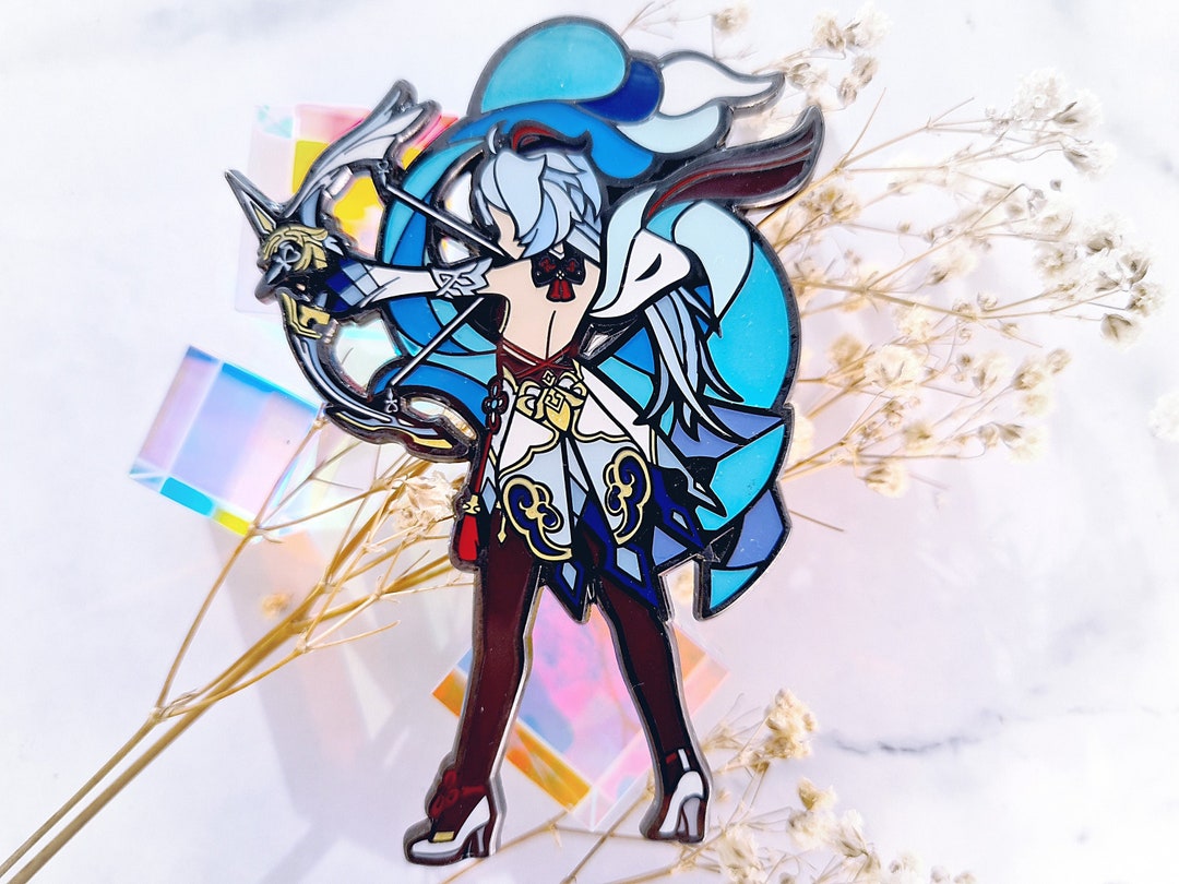 Genshin Impact Stained Glass Enamel Pin - Ganyu / Gan Yu - Etsy
