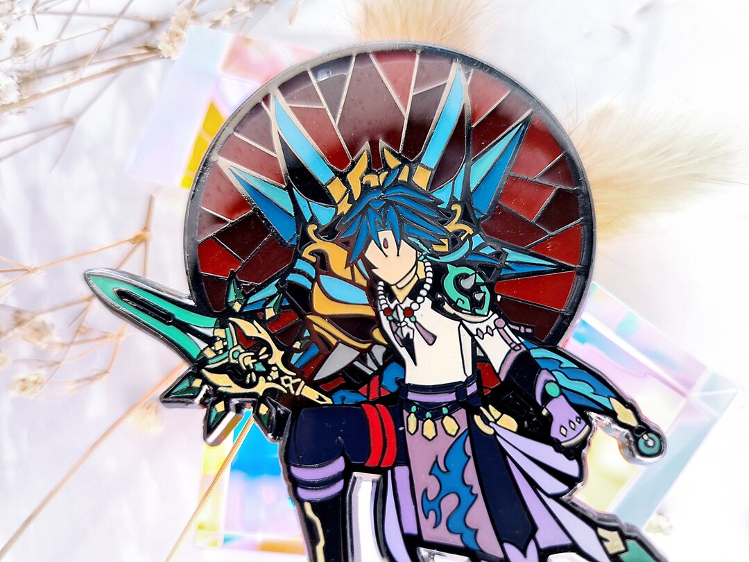 Genshin Impact Stained Glass Enamel Pins - Xiao - Etsy