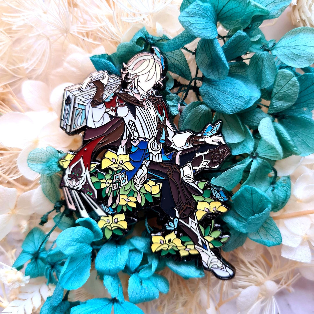 Genshin Impact Kaveh Stained Glass Enamel Pin and Standee - Etsy
