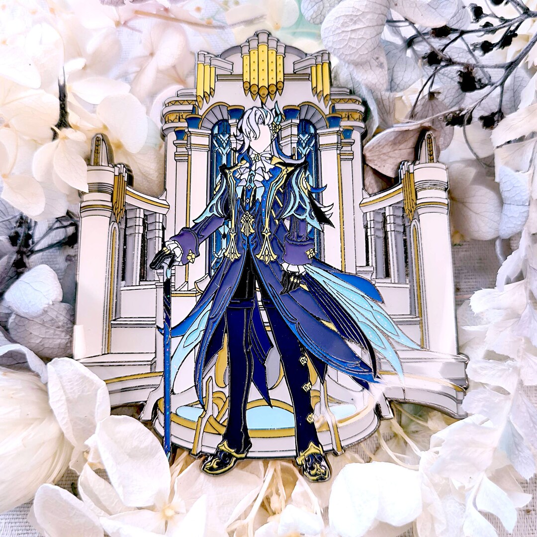 Genshin Impact Neuvillette Stained Glass Enamel Pin - Etsy