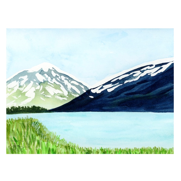 Alaska Watercolor Painting - Etsy