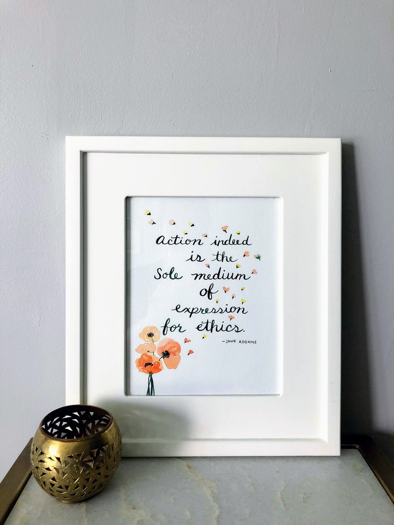 Jane Addams Quote Print Inspirational Women Quote Art - Etsy