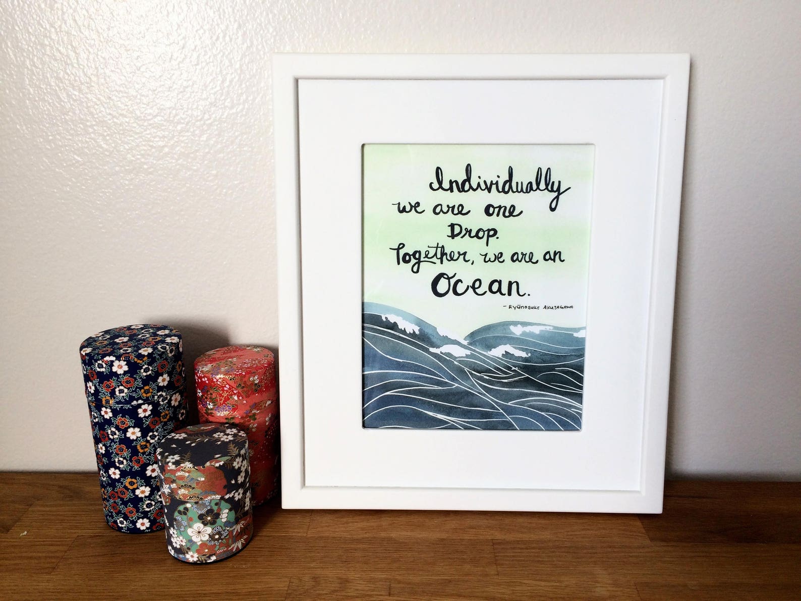 Ocean Quote Print, Inspirational Wall Art, Ocean Painting With ...