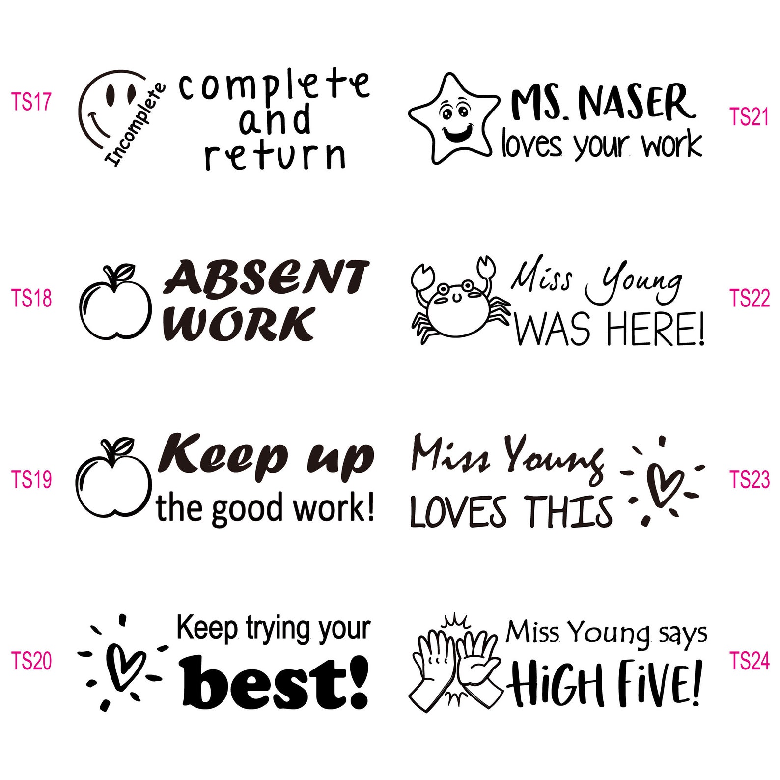 Personalized Teacher Stamp Customized Teacher Grading Stamps - Etsy