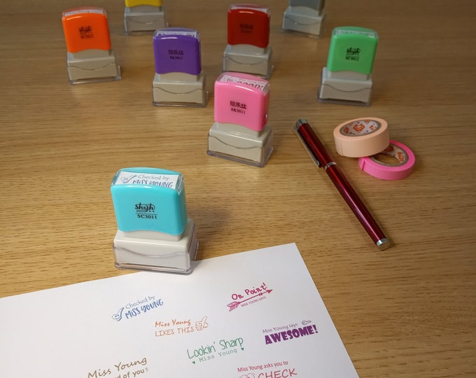 Custom Name Stamps,teacher Stamps,personalized Name Stamp,custom Name ...