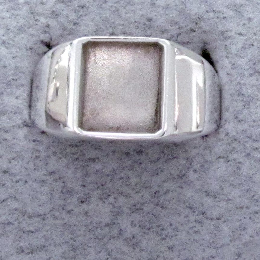 Sterling Silver Custom Signet Ring | Blank Square Face - Etsy