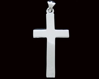 Plain Silver Cross - Etsy