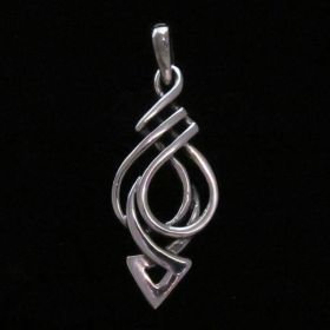 Sterling Silver Celtic Arrow Pendant - Etsy