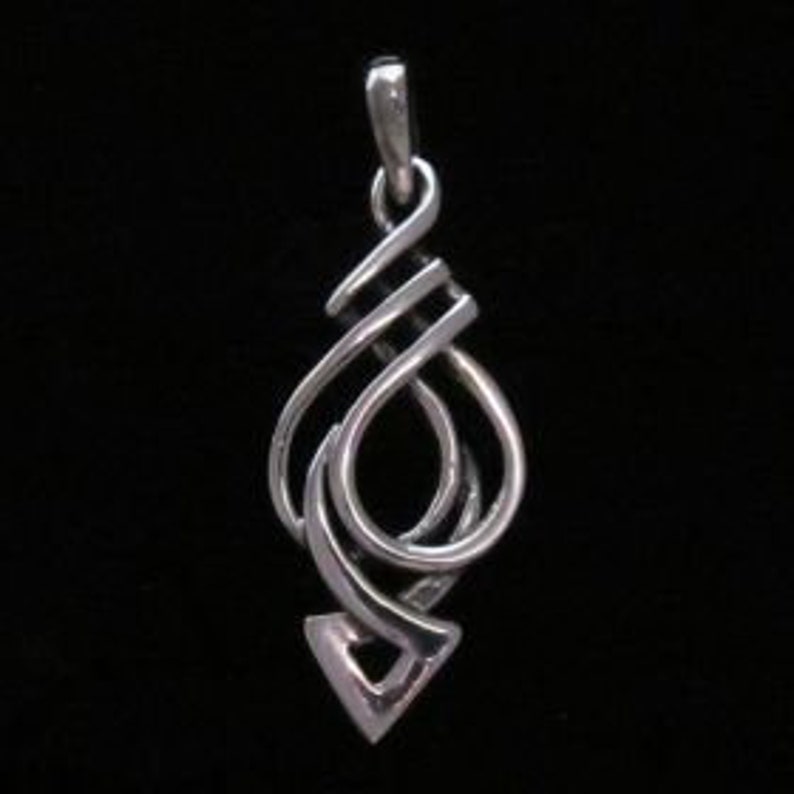 Sterling Silver Celtic Arrow Pendant - Etsy