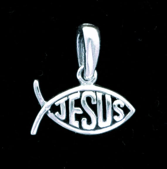 Small Sterling Silver Jesus Fish Available With a 16 | Etsy