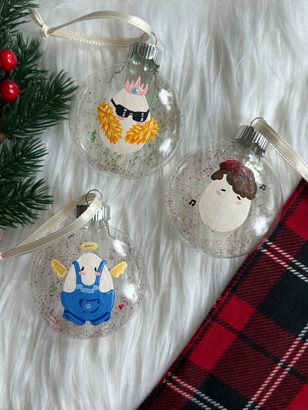 QSMP Egg Ornaments Hand Painted Christmas Gift Quackity Minecraft ...