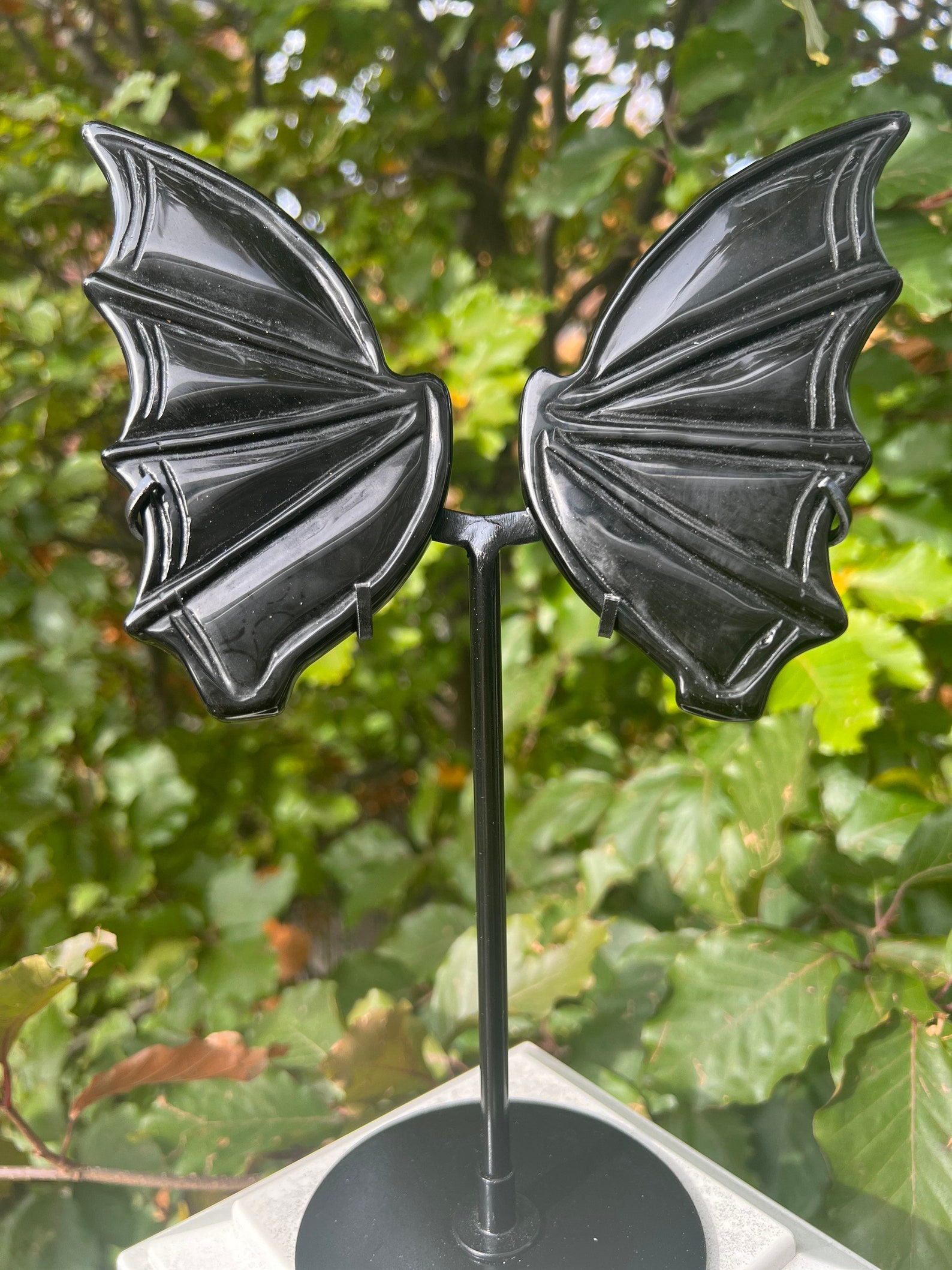 Black Obsidian Bat Wings - Etsy