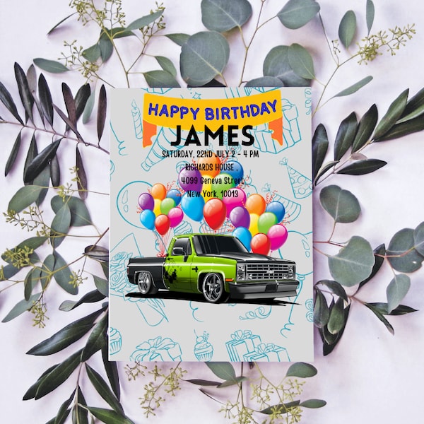 Chevrolet Invitation - Etsy