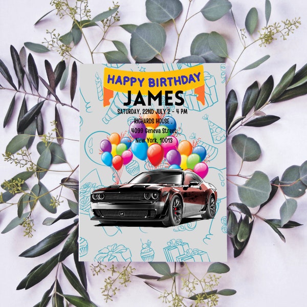 Dodge Birthday Party - Etsy