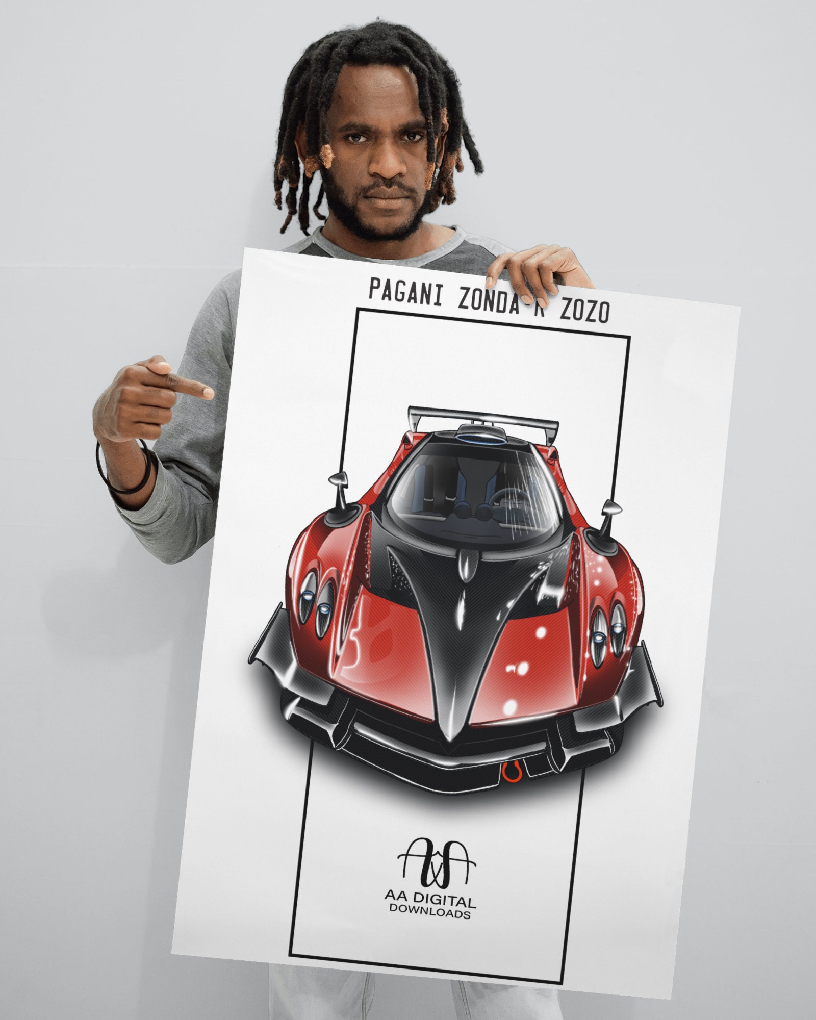 Printable Artwork Pagani Zonda R Zozo Wall Art Pagani - Etsy