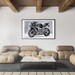 Custom Motorcycle Portrait Pencil Style Art Personalized Bike Drawing ...