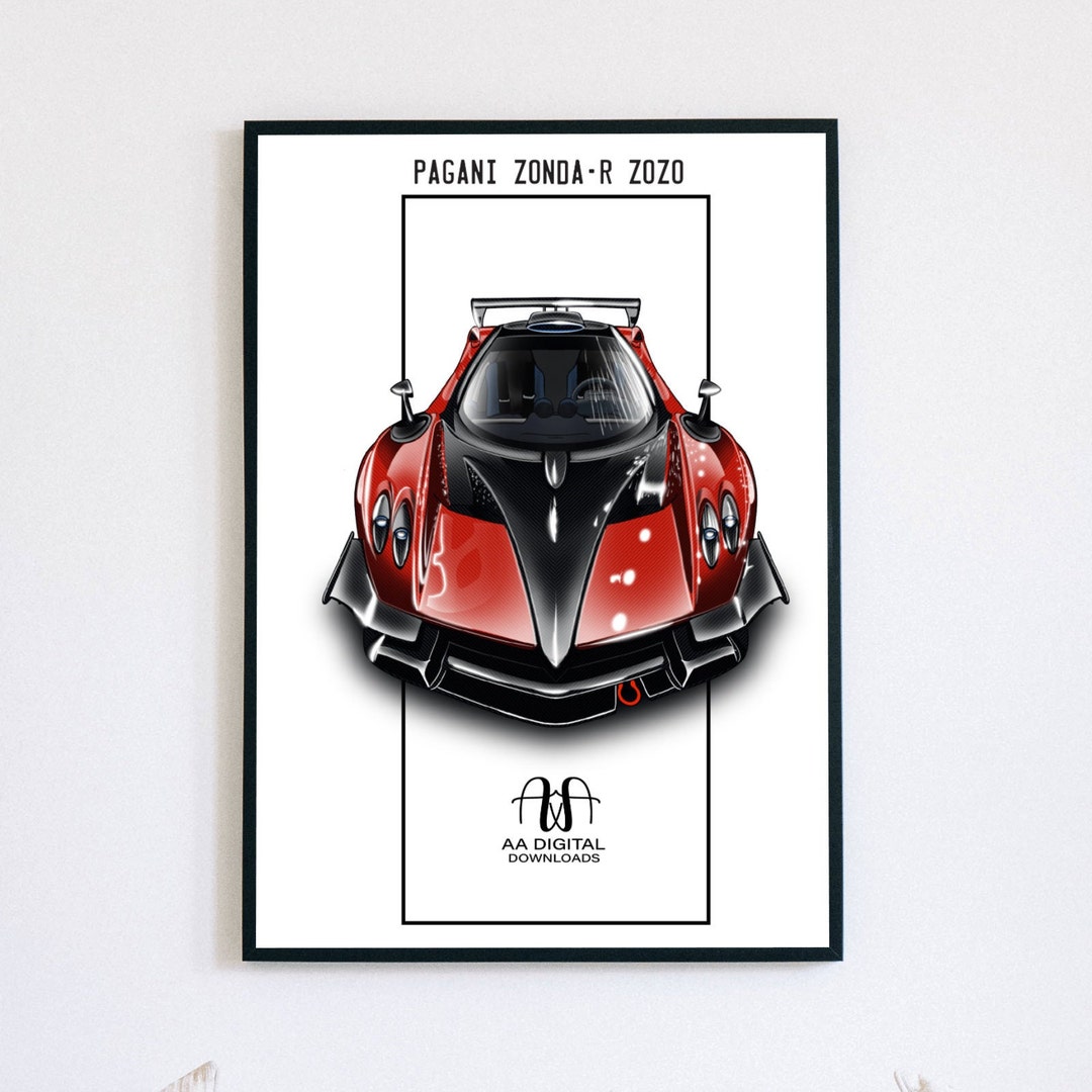 Printable Artwork Pagani Zonda R Zozo Wall Art Pagani Decorative ...
