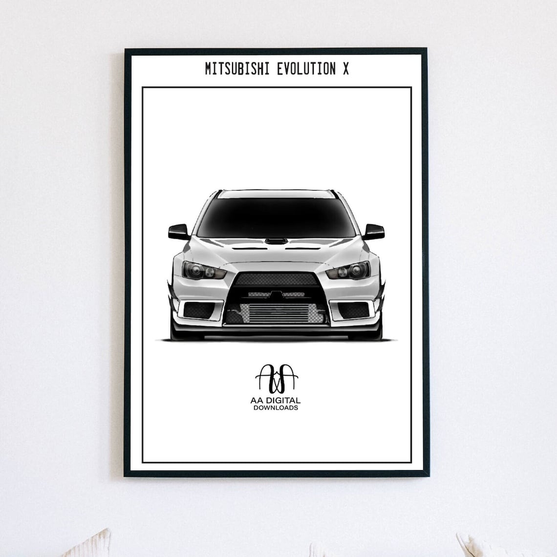 Buy Mitsubishi Evo X, Printable Wall Art, Custom Art, Digital Wallpaper ...