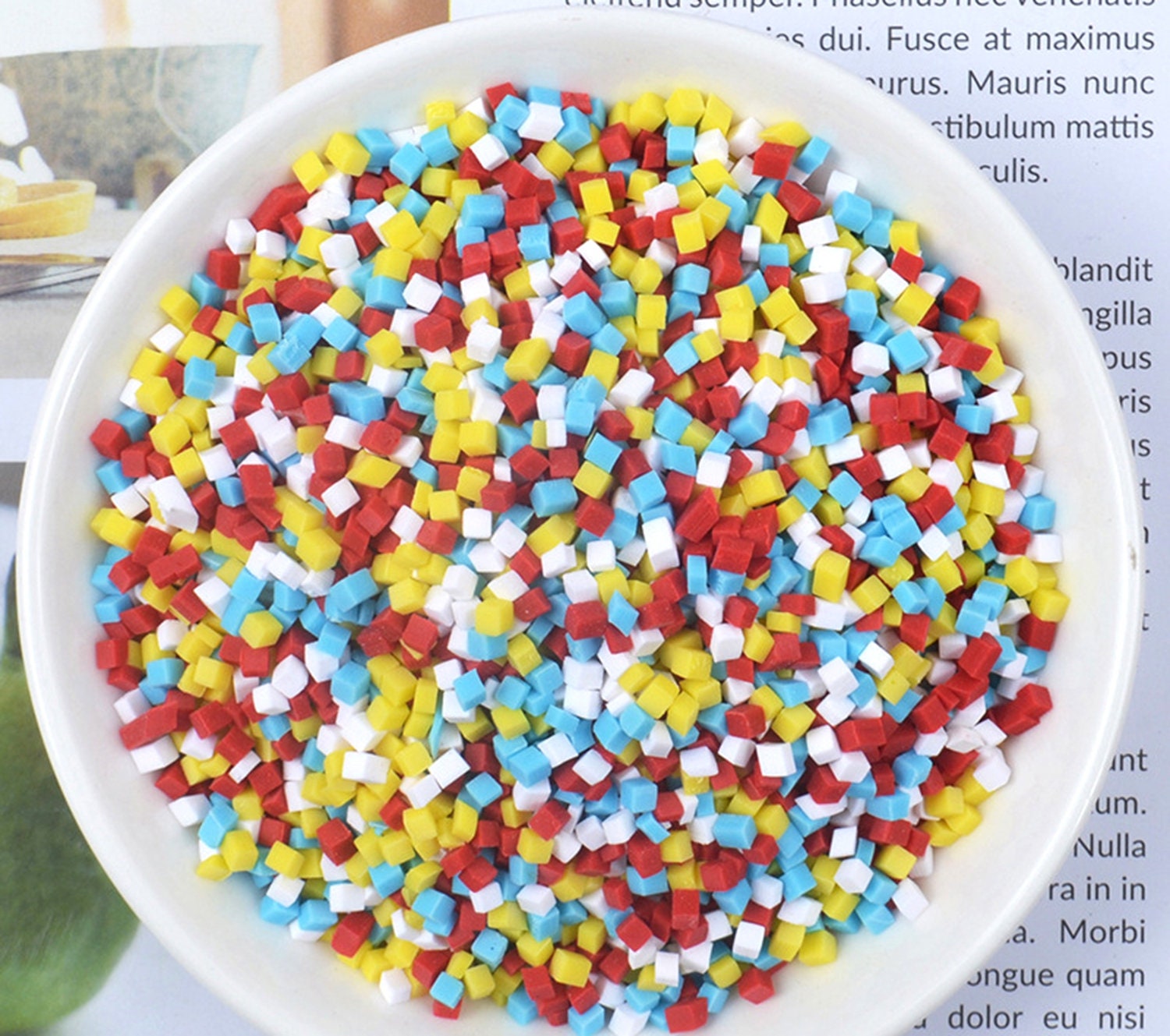 Fake Fruit Granules Polymer Clay Cube RC002 | Etsy