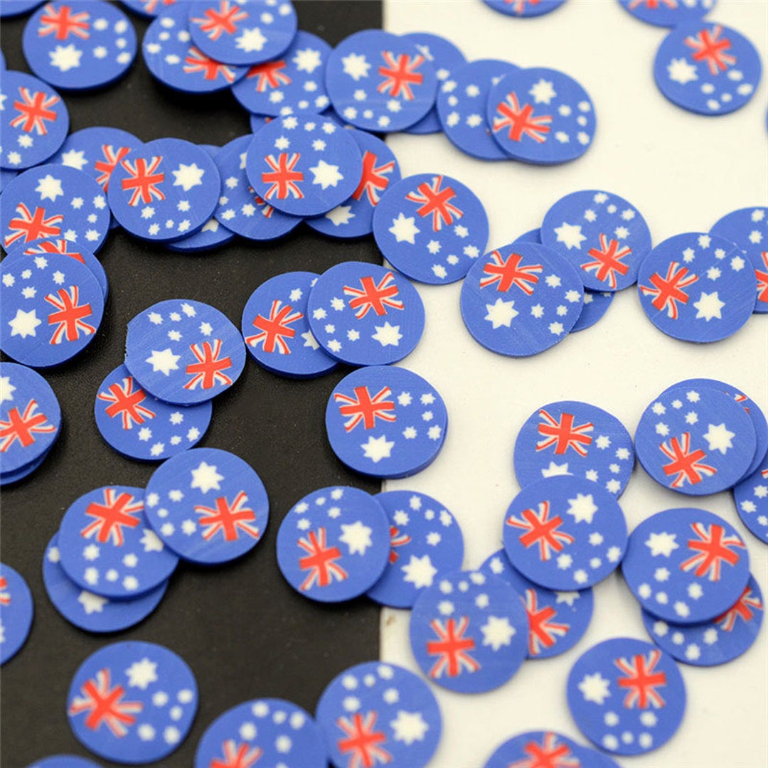 500g Australian Flag Polymer Clay Fimo Slices Sprinkles for DIY Crafts ...