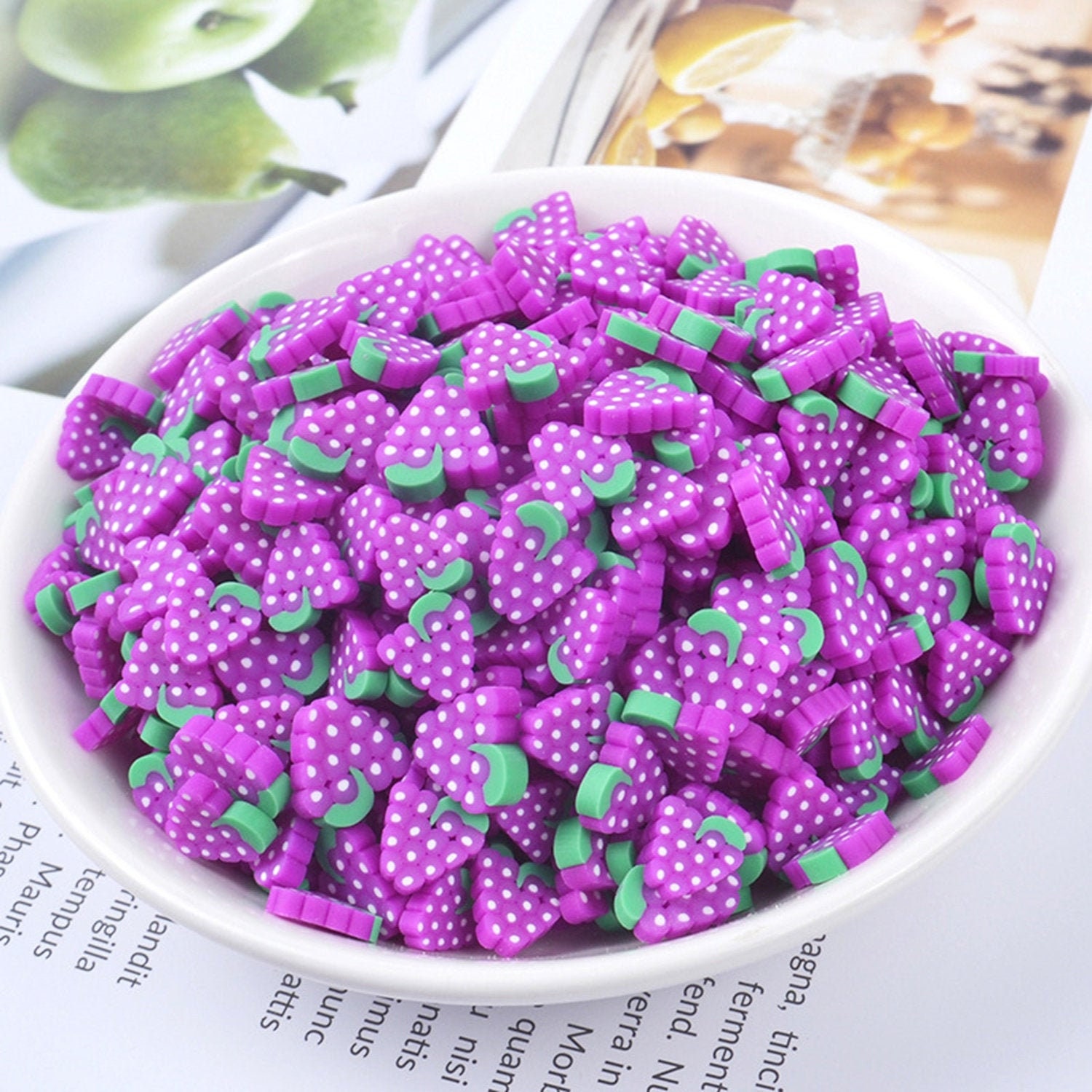 10mm Grape Polymer Clay Fruit Slices SPRT39-L - Etsy
