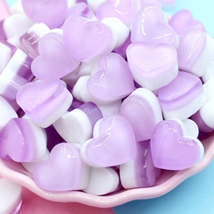 Heart Double Layer Fake Soft Candy Resin Charms Cabochons Ornament or ...