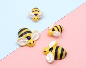 20mm Cute Mini Resin Cartoon Animal Bees With Flatback - Etsy