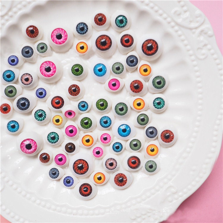 100 Mix Color Resin Eyes Resin Eyeball Resin Eye Cabochon | Etsy