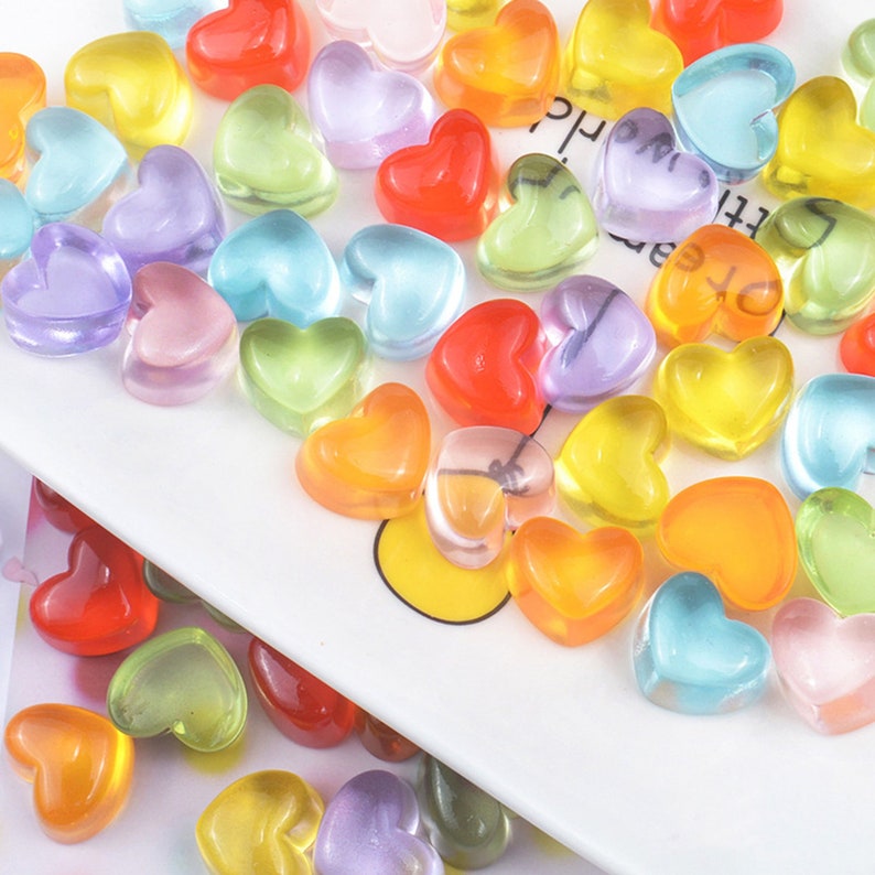 Heart Candy Resin Charms Cabochons Ornament or Scrapbook DIY - Etsy