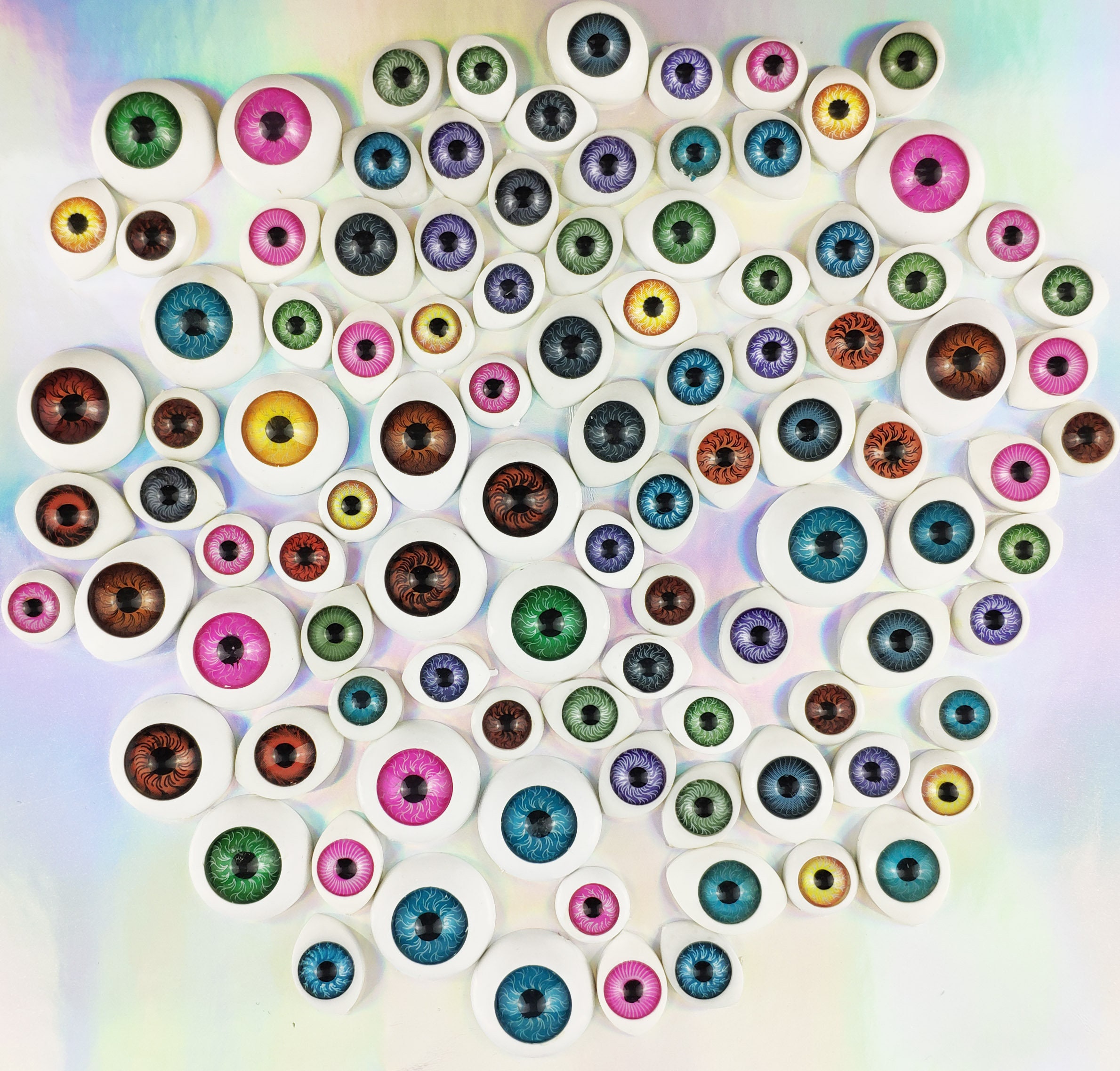 100 Mix Color Resin Eyes Resin Eyeball Resin Eye Cabochon | Etsy