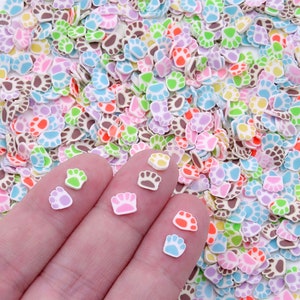 500g 5mm Mixed Color Animal Paw Print Polymer Clay Slice RT10 - Etsy