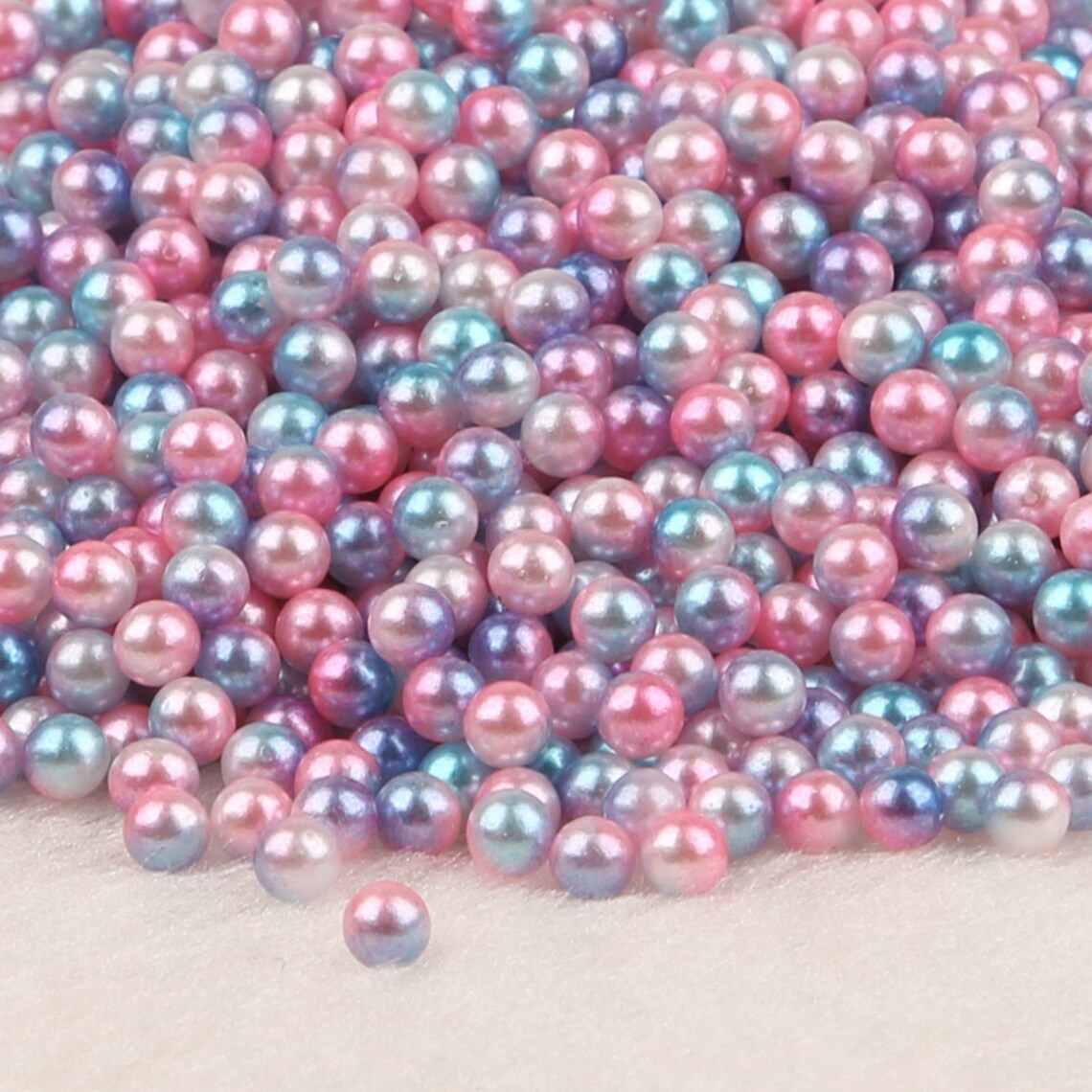 Pink Blue Mermaid Pearls Round Gradiented Mermaid Fake Faux | Etsy