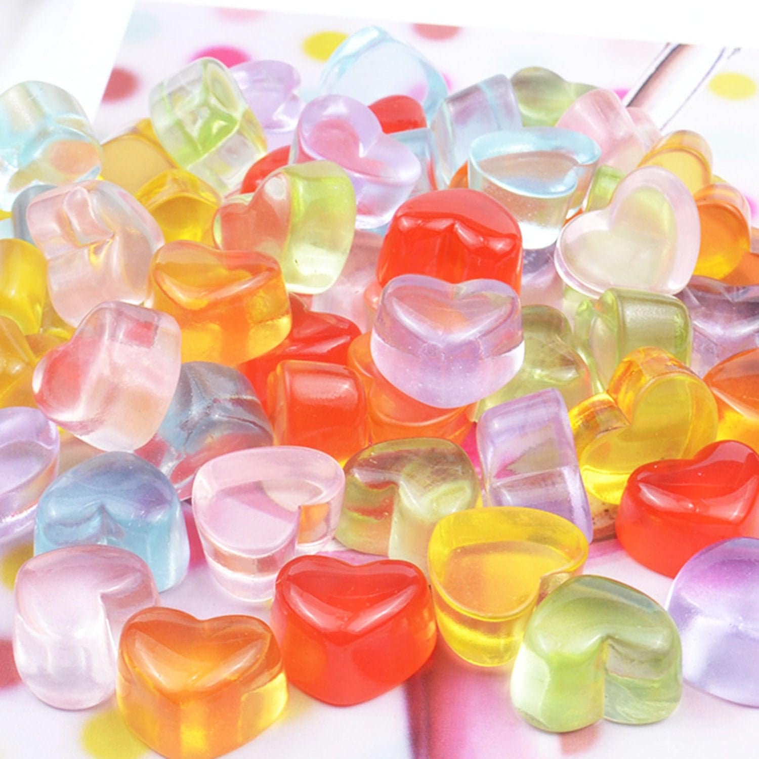Heart Candy Resin Charms Cabochons Ornament or Scrapbook DIY - Etsy