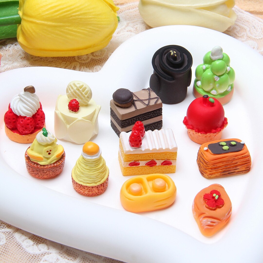 Cake Dessert Resin Charms Cabochons Ornament or Scrapbook DIY Crafts ...