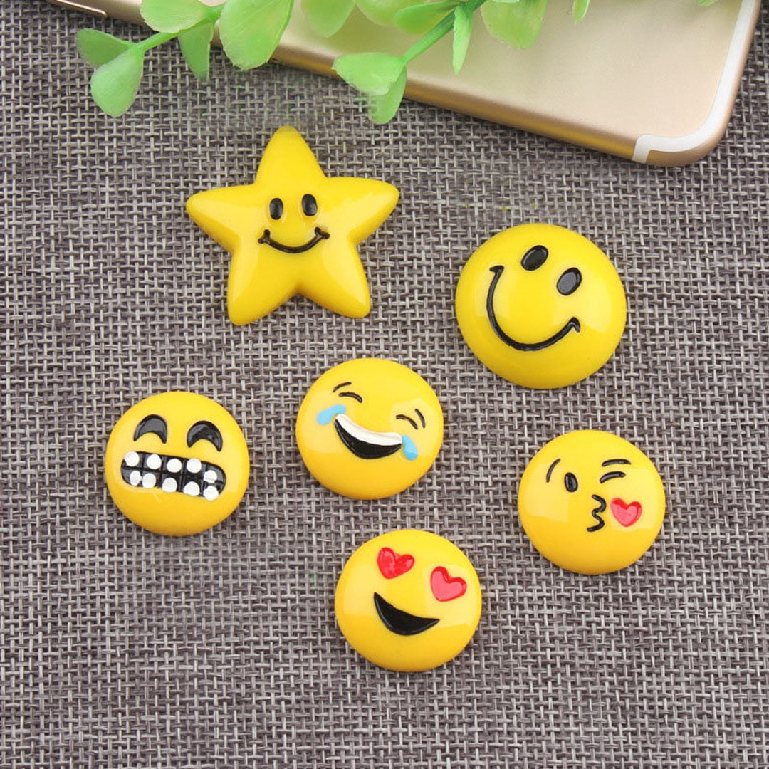 Smiley Emoticons Resin Charms Cabochons Ornament or Scrapbook DIY ...
