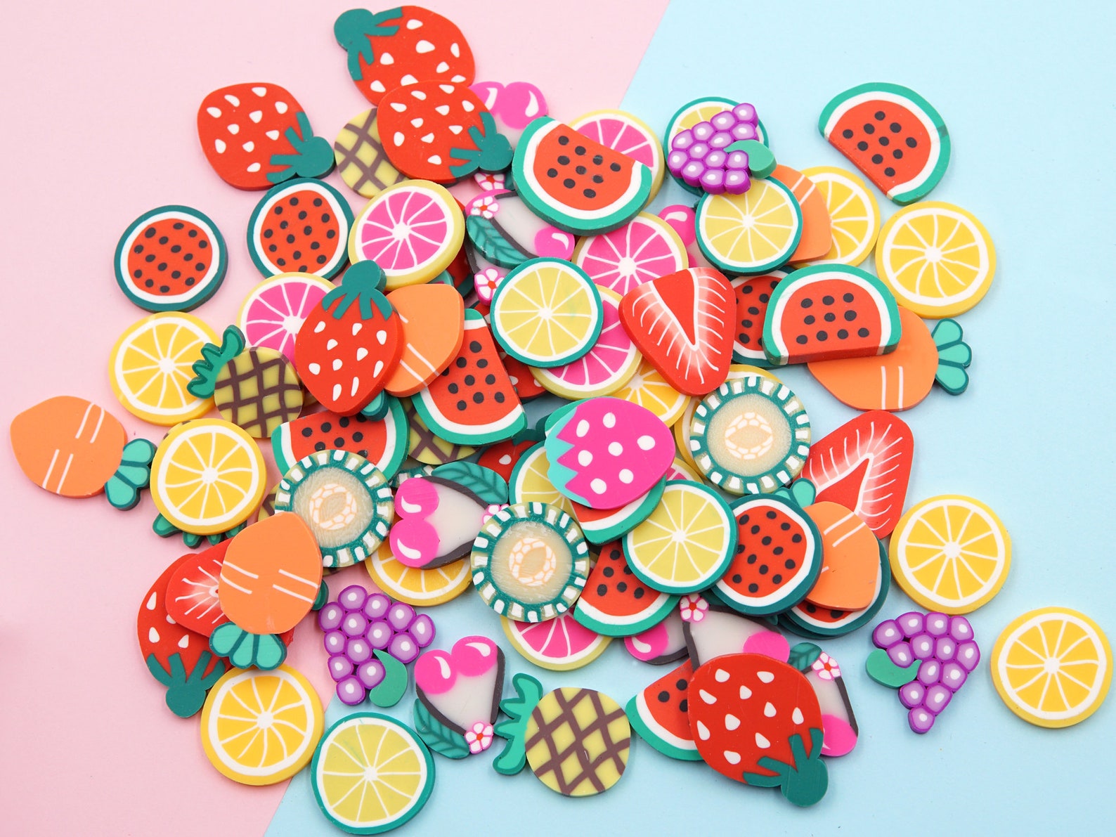 20mm Assorted Fruit Polymer Clay Slices | Etsy