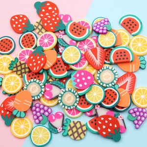 20mm Assorted Fruit Polymer Clay Slices - Etsy