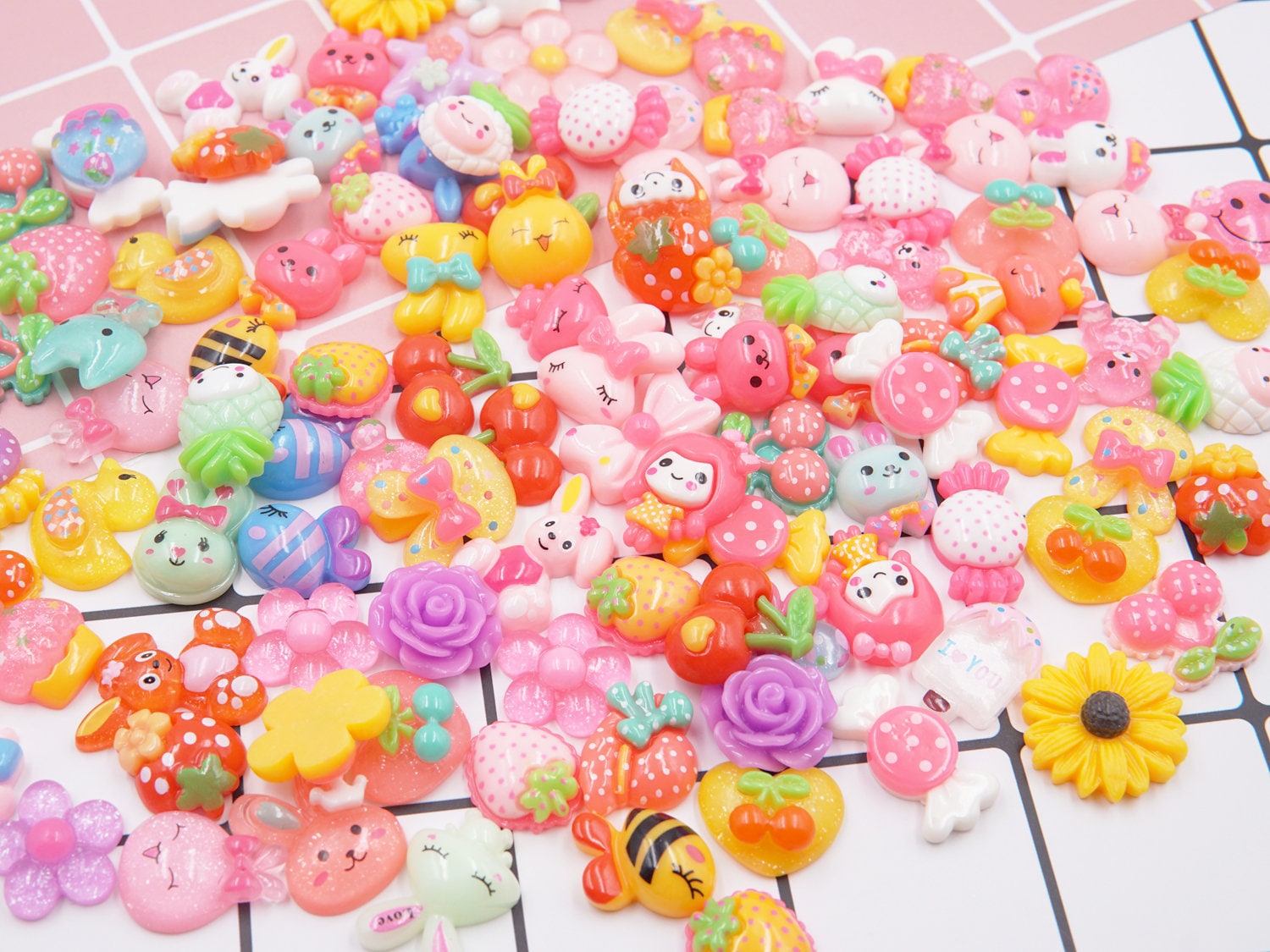 Random Kawaii Small Resin Cabochons Slime Charms Grab Bag - Etsy