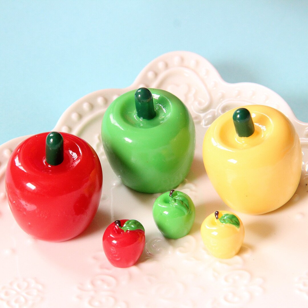 Apple Resin Charms Cabochons Ornament or Scrapbook DIY Crafts RCA113 ...